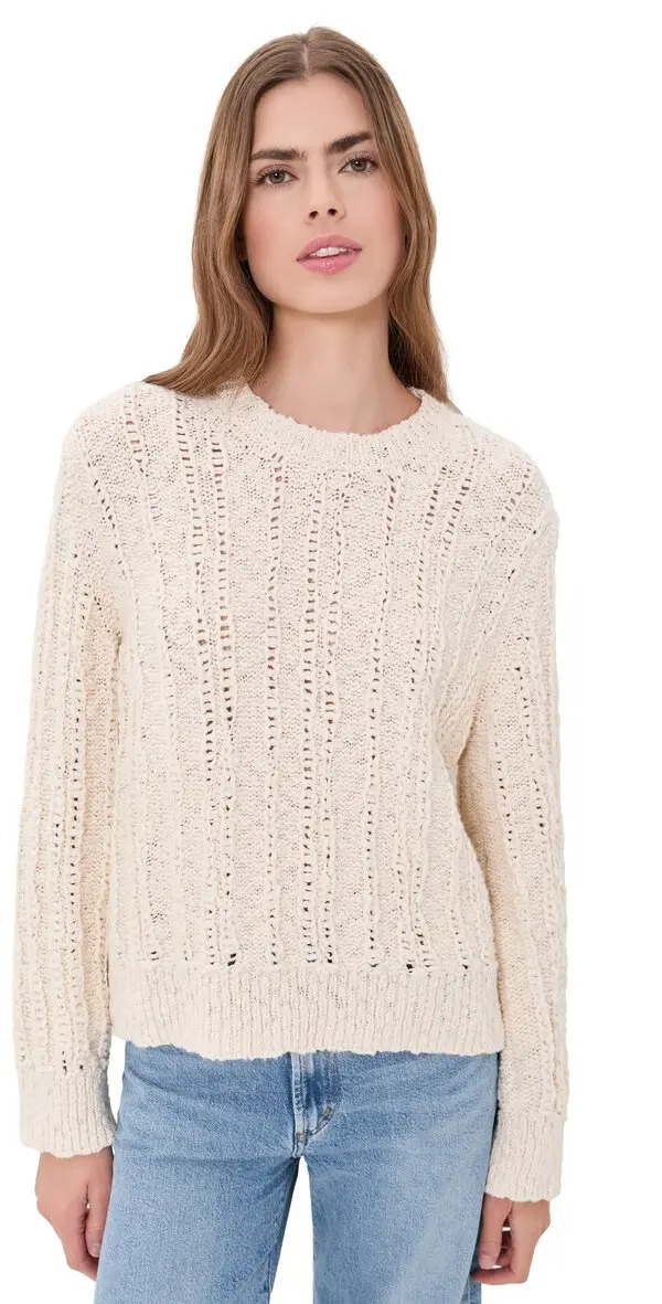 Jenni Kayne California Crew Neck Sweater - Cream