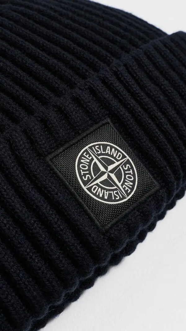 Stone Island Rib Knit Beanie