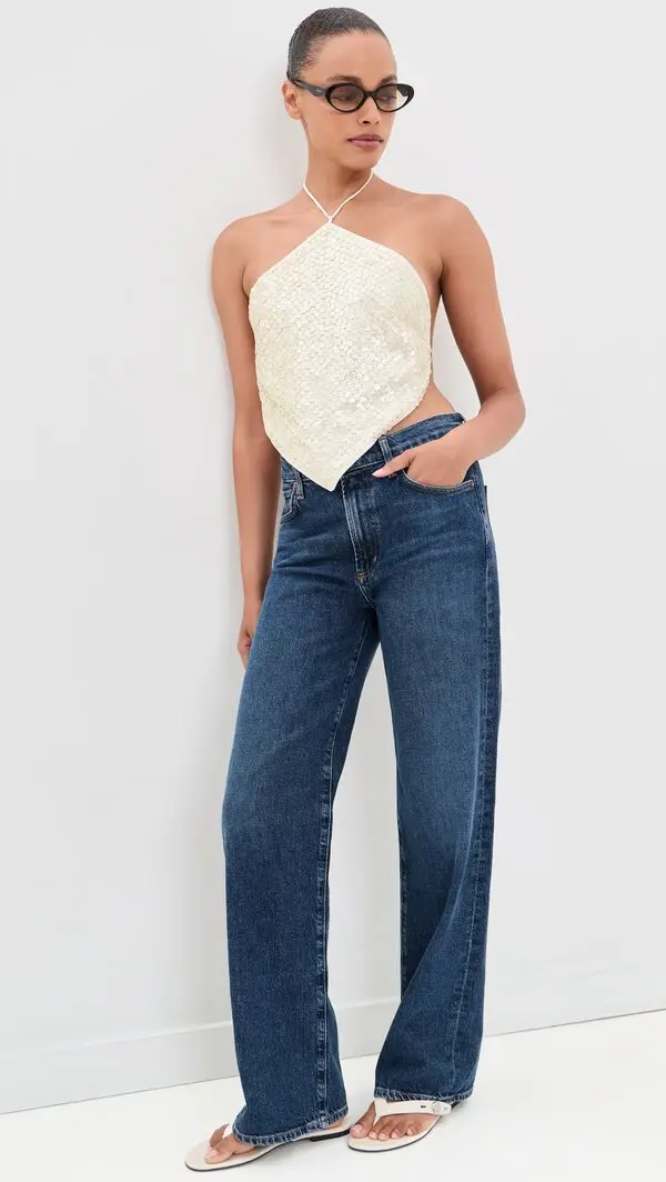 Chan Luu Shell Backless Halter Top