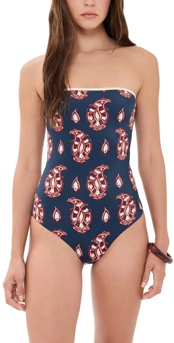 Johanna Ortiz Alta Mar Piece - Navy/rose