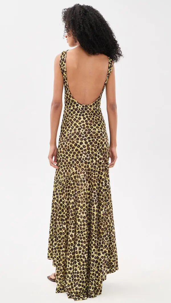 SIEDRES Sleeveless Boatneck Maxi Dress