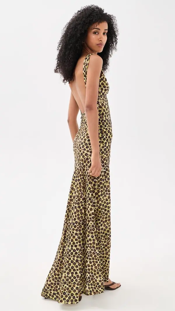 SIEDRES Sleeveless Boatneck Maxi Dress