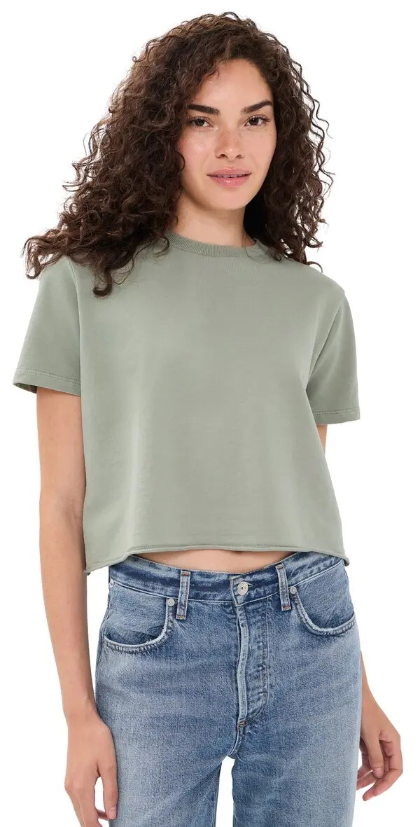 Splendid Palmer Terry Short Sleeve Tee - Eucalyptus