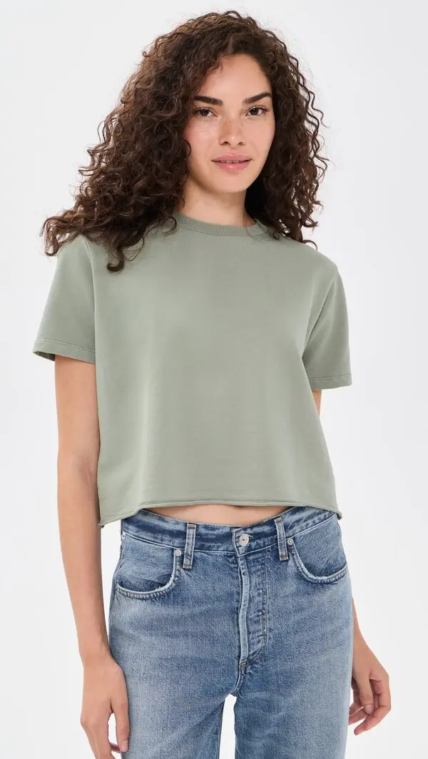Splendid Palmer Terry Short Sleeve Tee - Eucalyptus