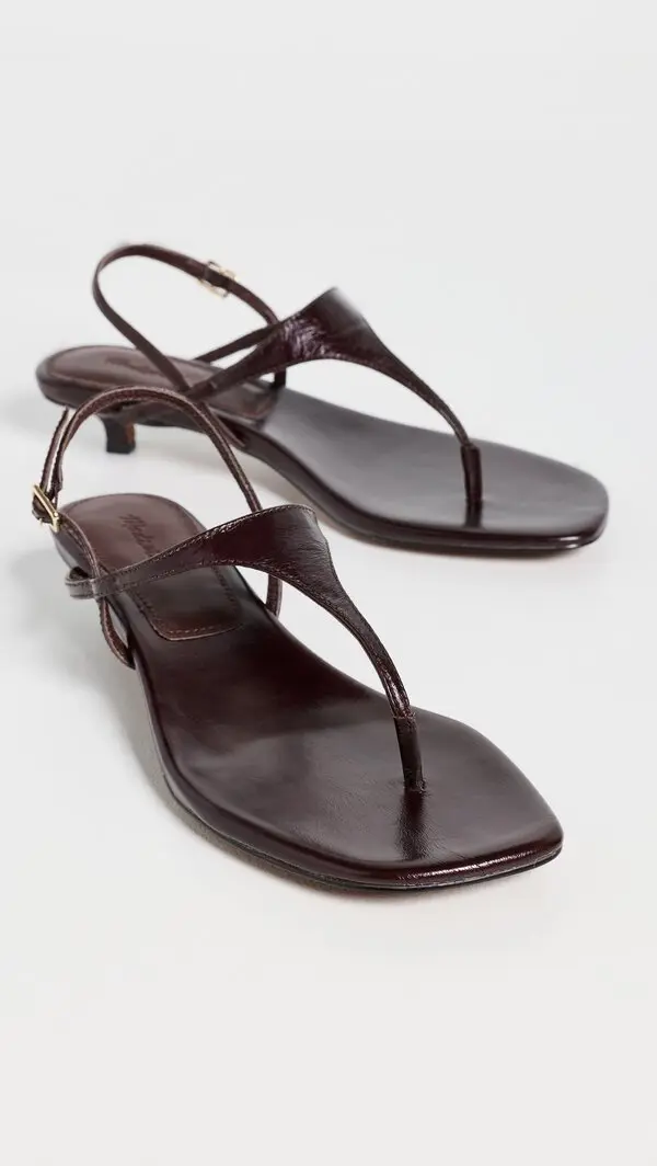 Madewell The Chiara Kitten Heel Slingback Sandals By