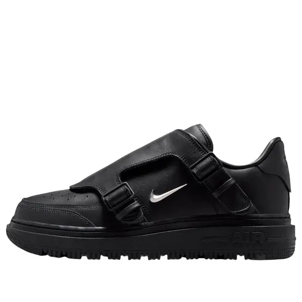 Nike Force 1 Low Luxe 'black - Black/anthracite/metallic Silver