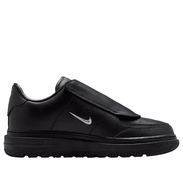 Nike Force 1 Low Luxe 'black - Black/anthracite/metallic Silver