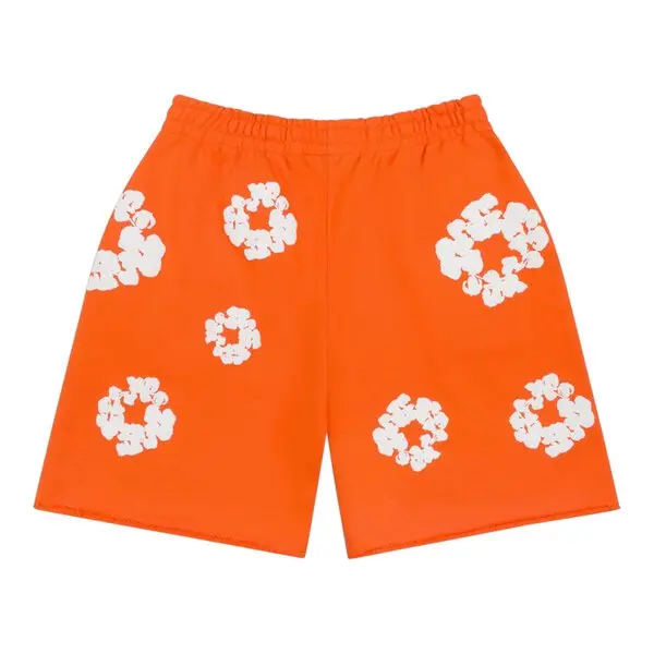 DENIM TEARS Cotton Wreath Sweatshorts - Orange
