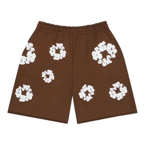 DENIM TEARS Cotton Wreath Sweatshorts - Brown