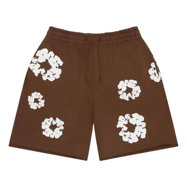 DENIM TEARS Cotton Wreath Sweatshorts - Brown