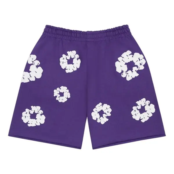 DENIM TEARS Cotton Wreath Sweatshorts - Purple