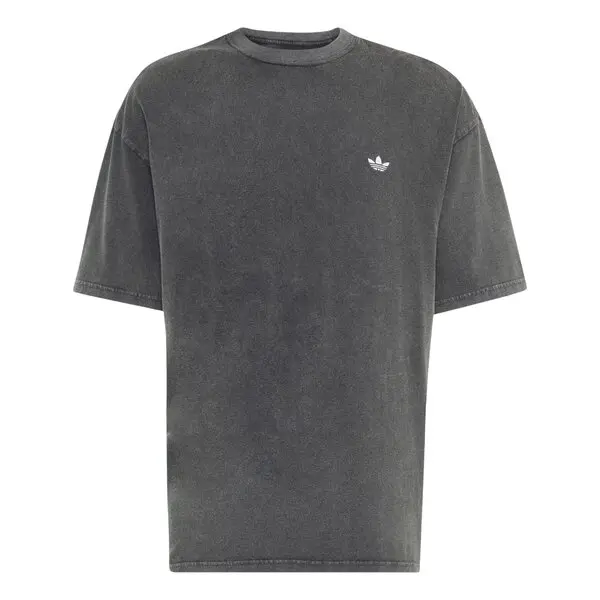 Adidas Trefoil Essentials Washed Loose Dropped T-shirt Asia Sizing - Black