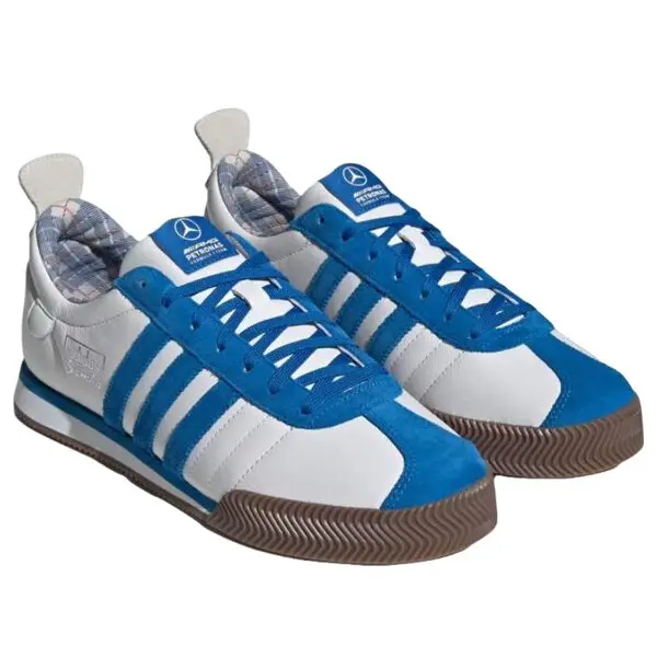 Adidas X Mercedes Amg Samba 62 Super Sneakers - Cloud White/blue Bird/gum