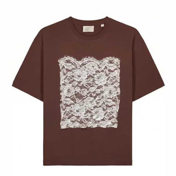 EFFEI Lumière Lace Tee - Brown