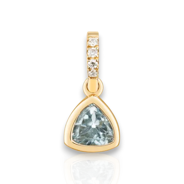 HILLARY ALEXANDRIA 14k Gold Topaz Charm - Blue