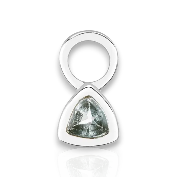 HILLARY ALEXANDRIA Ever Silver Topaz Earring Charm - Blue