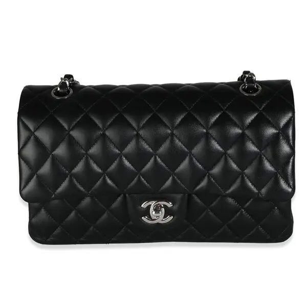 Chanel Quilted Lambskin Classic Double Flap Bag - Black
