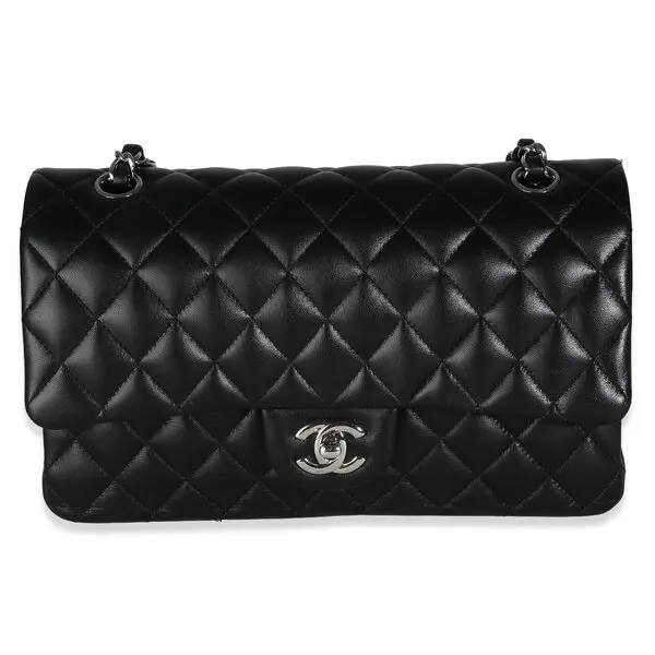 Chanel Quilted Lambskin Classic Double Flap Bag - Black