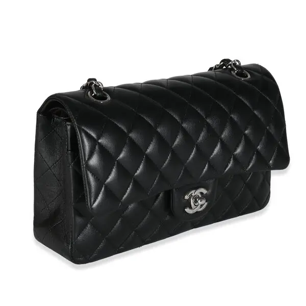 Chanel Quilted Lambskin Classic Double Flap Bag - Black