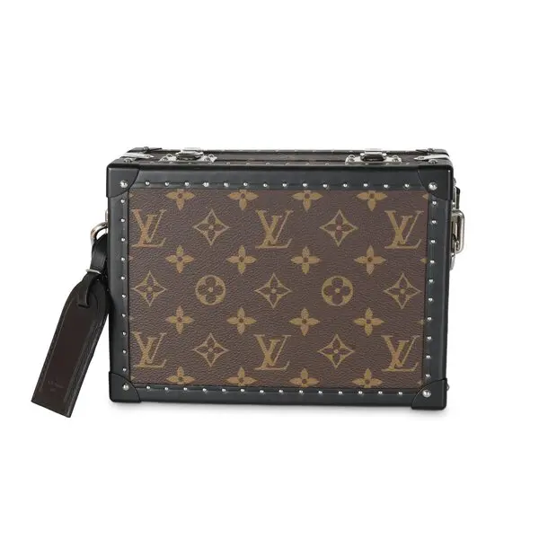 LOUIS VUITTON Monogram Macassar Canvas Clutch Box - Brown
