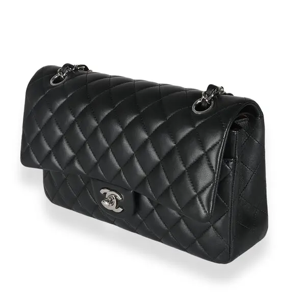 Chanel Quilted Lambskin Classic Double Flap Bag - Black