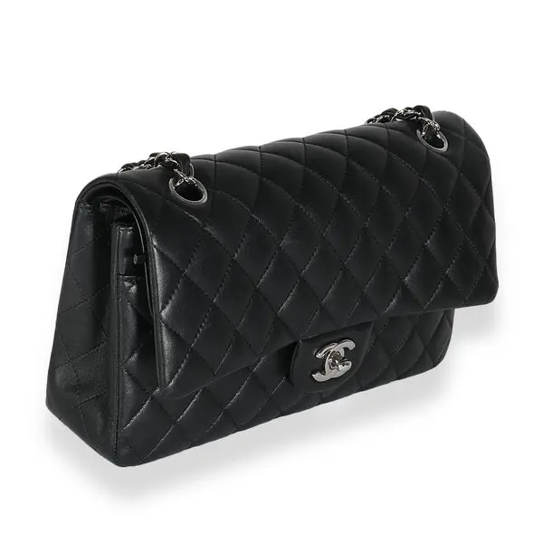Chanel Quilted Lambskin Classic Double Flap Bag - Black