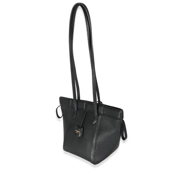 Fendi Black Vitello Origami Tote