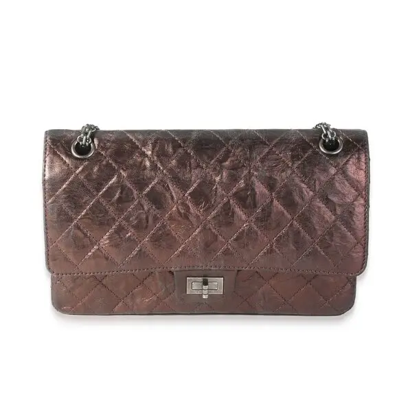 Chanel Bronze Quilted Reissue 2.55 226 Shoulder Bag - Metallic
