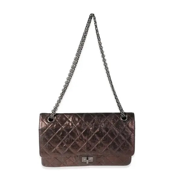 Chanel Bronze Quilted Reissue 2.55 226 Shoulder Bag - Metallic