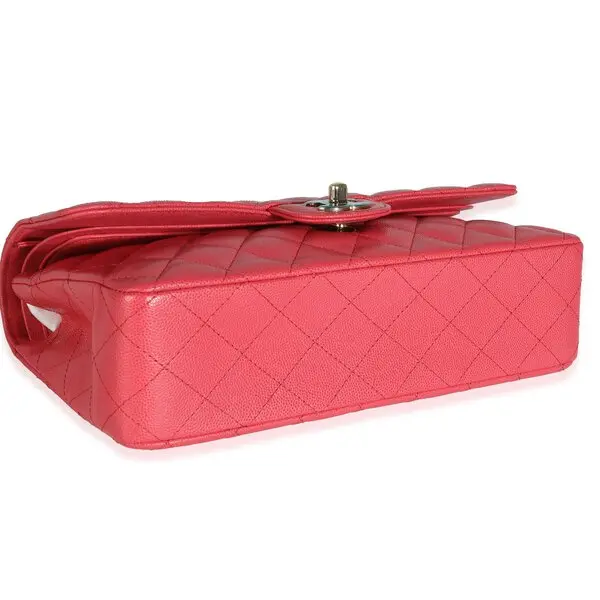 Chanel Quilted Caviar Classic Double Flap Bag - Pink