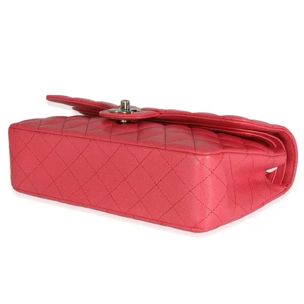 Chanel Quilted Caviar Classic Double Flap Bag - Pink