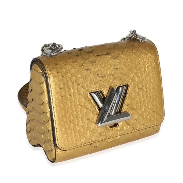 LOUIS VUITTON Metallic Python Twist Pm