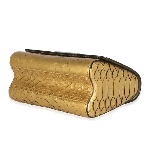 LOUIS VUITTON Metallic Python Twist Pm Shoulder Bag - Gold