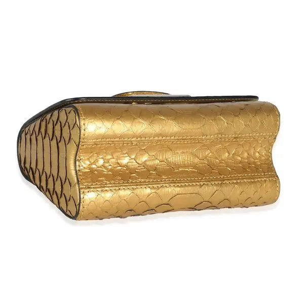 LOUIS VUITTON Metallic Python Twist Pm Shoulder Bag - Gold