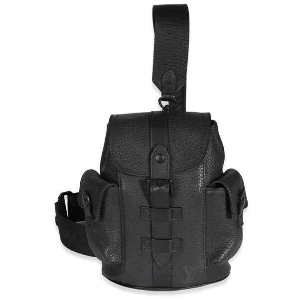 LOUIS VUITTON Taurillon Christopher Xs Backpack - Black