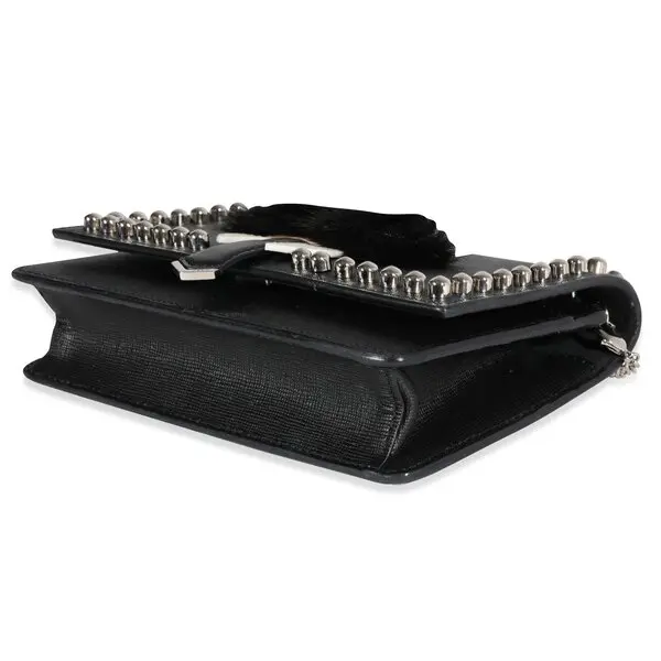 Fendi Vitello Elite & Mink Studded Karlito Chain Wallet