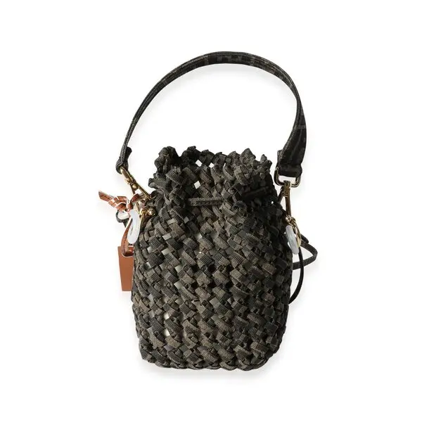 Fendi Jacquard Interlace Canvas Mon Tresor Bucket Bag
