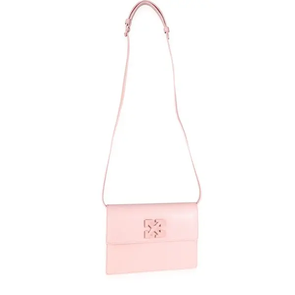 Off-White Saffiano Leather Jitney 2.0 Crossbody Bag - Pink