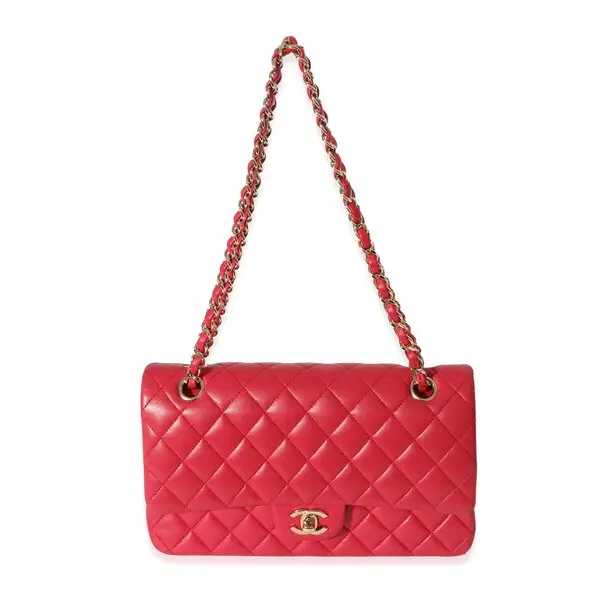 Chanel Quilted Lambskin Classic Double Flap Bag - Pink