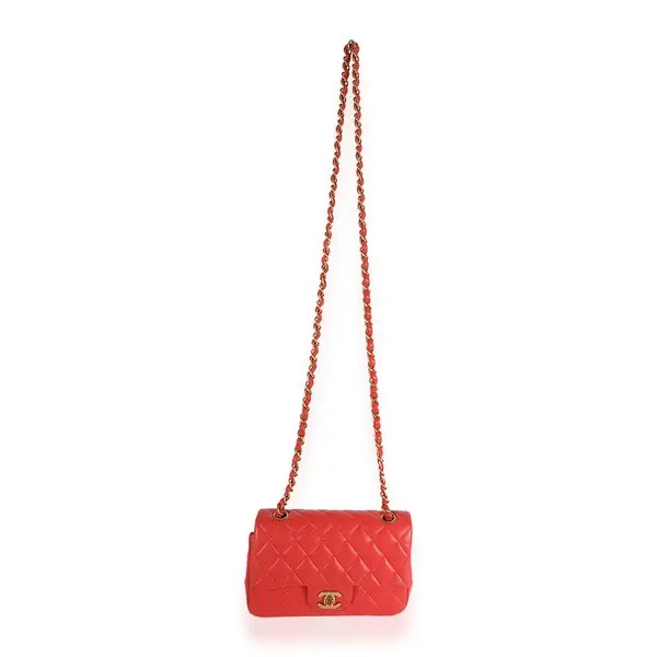 Chanel Quilted Lambskin Rectangular Classic Flap Bag - Pink