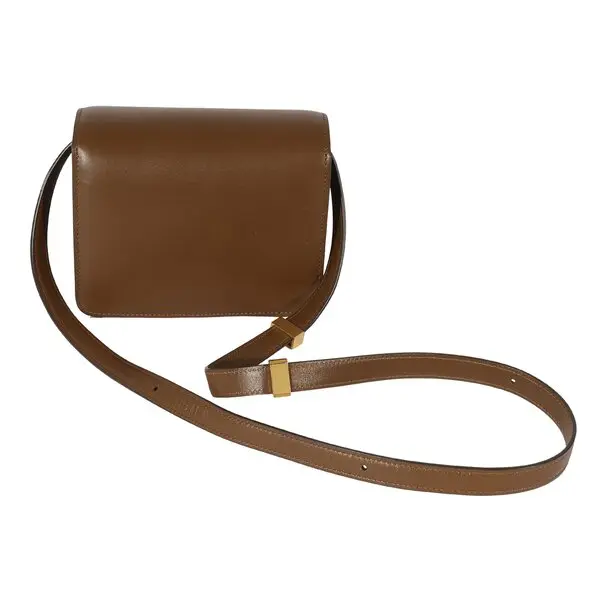 Celine Smooth Leather Box Bag - Brown