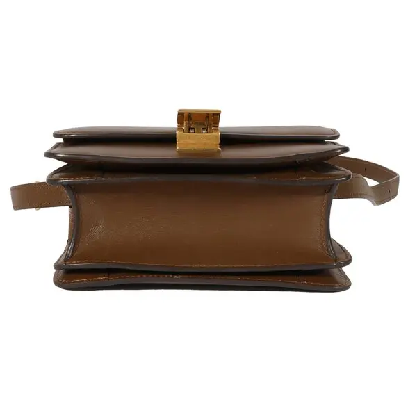 Celine Smooth Leather Box Bag - Brown