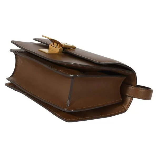 Celine Smooth Leather Box Bag - Brown