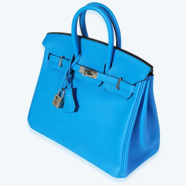 Hermès Togo Birkin 25 Phw - Blue