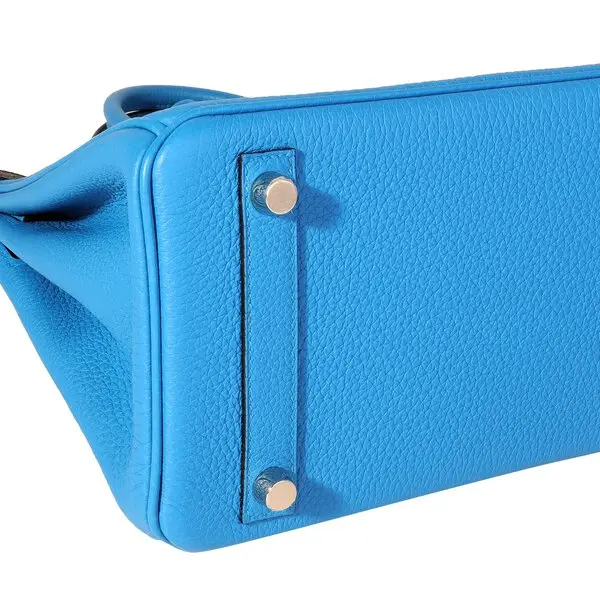 Hermès Togo Birkin 25 Phw - Blue