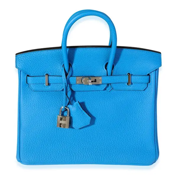 Hermès Togo Birkin 25 Phw - Blue