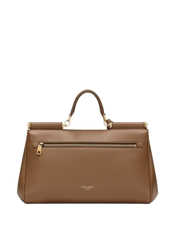 Dolce & Gabbana Sicily Soft Leather Handbag With Padlock Detail