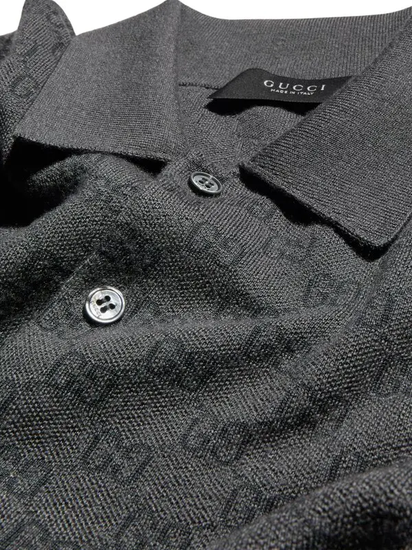 Gucci Wool And Silk Polo Shirt