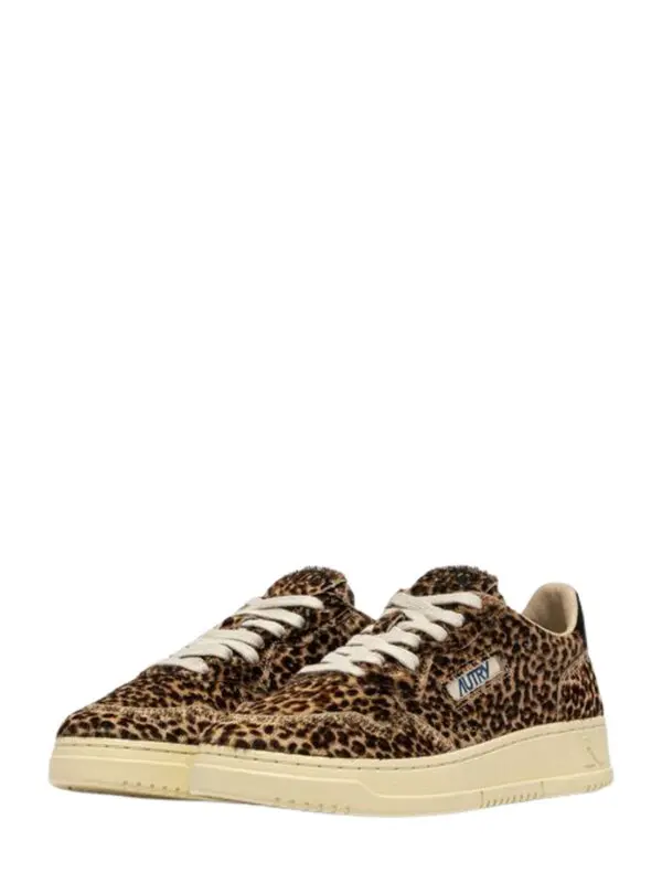 AUTRY Medialist Low Top Sneakers With Leopard Print - Brown