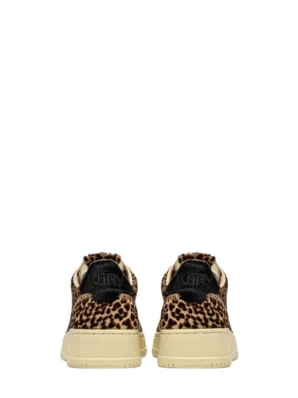AUTRY Medialist Low Top Sneakers With Leopard Print - Brown